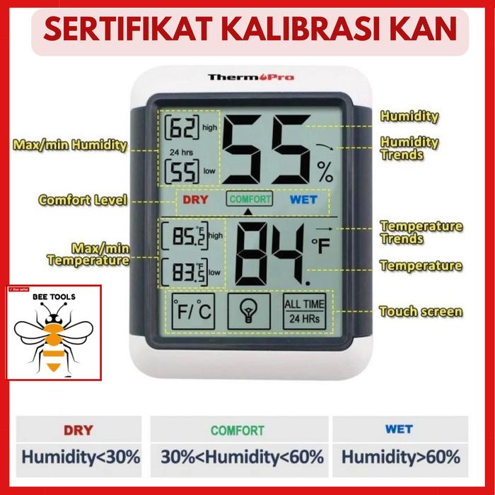 Jual ThermoPro Termometer Digital TP-55 Sertifikat KAN dengan Stiker ...