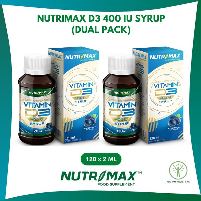Jual NUTRIMAX VITAMIN D3 400 IU SYRUP 120 ML VEGAN VIT D IMUN SIRUP 2 ...