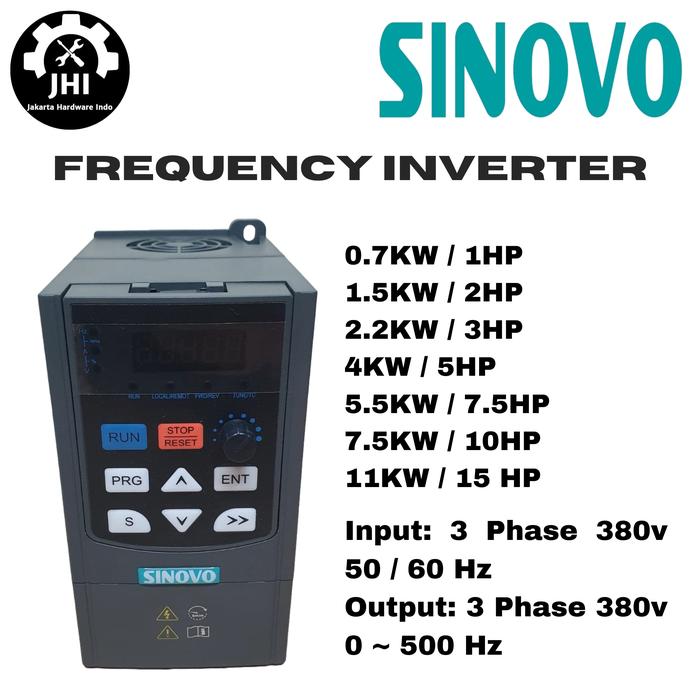 Jual Inverter VFD 0.7KW/1.5KW/2.2KW/4KW/5.5KW/7.5KW/11KW 3phase 3p 380V - Kota Tangerang ...