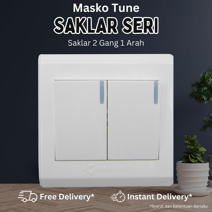 Jual MASKO IB SAKLAR SERI PUTIH T - 1512 (T-1512) TUNE DOUBLE 2 GANG ...