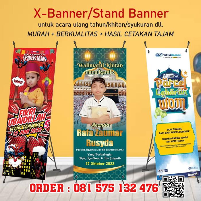 Jual baliho backdrop xbanner stand mmt banner (tanpa stand) - Kab ...