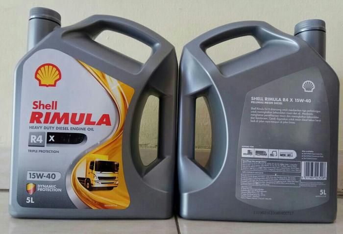 Jual Oli Diesel / Oli Mobil / Oli Mesin SHELL RIMULA R4X 15W-40 @5 ...