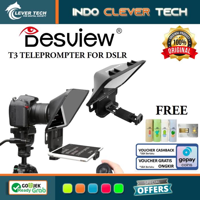 Jual Desview T3 Broadcast Teleprompter Camera Smartphone - Garansi ...