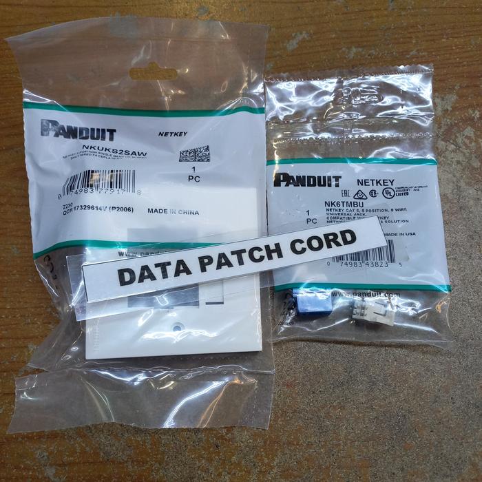 Jual OUTLET DATA CAT 6 PANDUIT NETKEY KOMPLIT SET MODULAR NKUKS2SAW ...