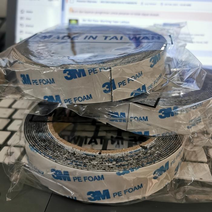 Jual Double tape 3m pe foam tape 1inch x 4m Perekat Foam grey busa pe ...