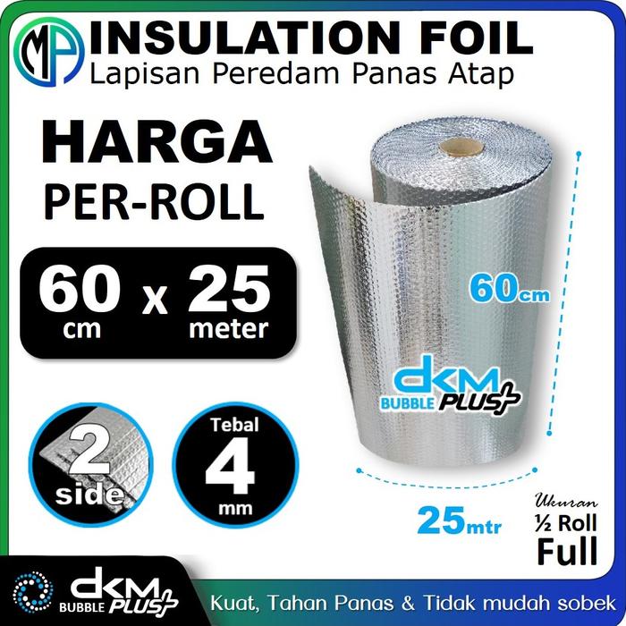 Jual Bubble Insulation Alumunium Foil Roll 60cm x 25m / Peredam Panas ...