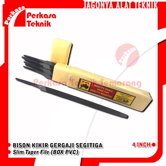 Jual KIKIR GERGAJI SEGITIGA BISON 4" SLIM TAPER FILE 4 INCH (BOX PVC ...