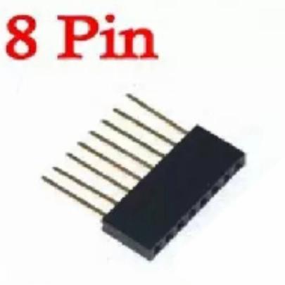 Jual Pin 1X8 Single 2.54mm Spacing Female male Header Connector panjang ...