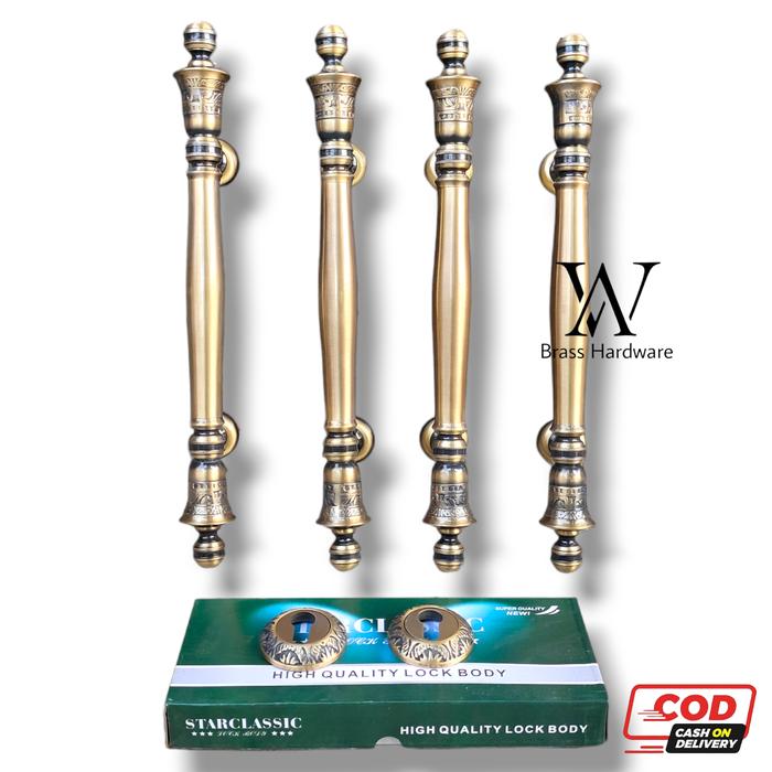 Promo Handle Pintu Kunci Pintu Set Handle Pintu Set Motif Lonceng 4 pcs ...