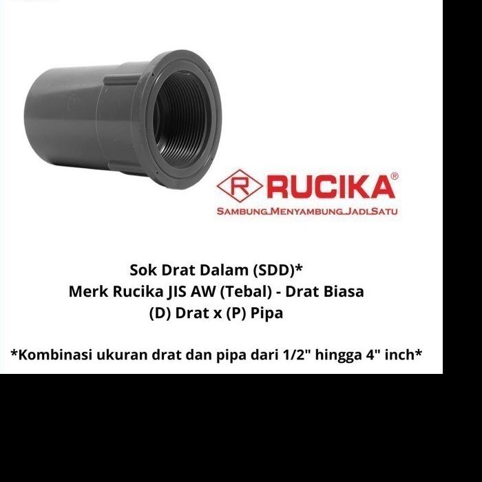Jual Sok Drat Dalam (SDD) PVC Rucika Drat x Pipa 3" inch - Jakarta ...