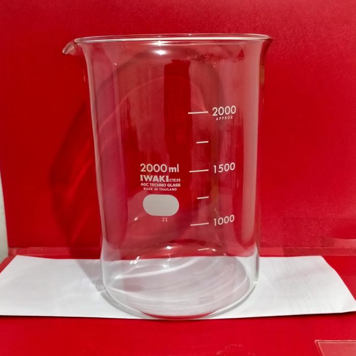 Jual Beaker Glass 2000ML Iwaki. Beaker Kaca 2L Iwaki Low Form. ORI Iwaki - Kota Bekasi - Toko ...