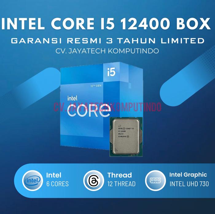 Jual PROCESSOR INTEL CORE I5 12400 4.4GHZ BOX LGA 1700 GARANSI 3 TAHUN ...