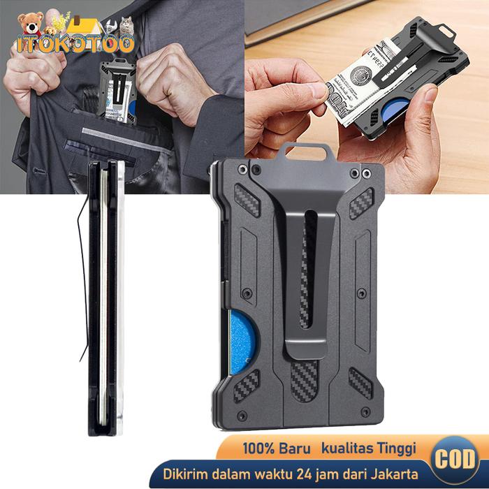 Jual Dompet Modern Dompet Kartu Atm Nama Rfid Tempat Kartu Kerja Money ...