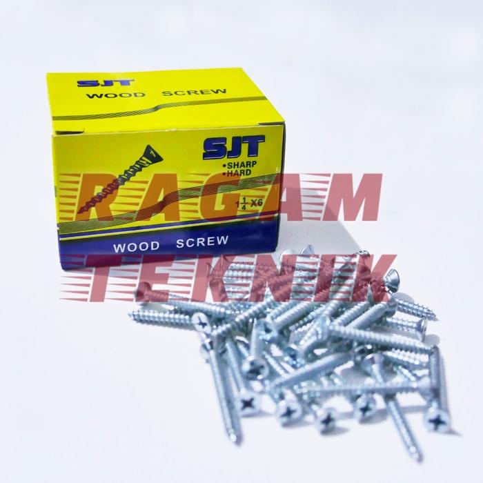 Jual Skrup SJT 1 1/4" x 6 mm Sekrup 3 cm Philip Kayu Screw Shard Tajam ...