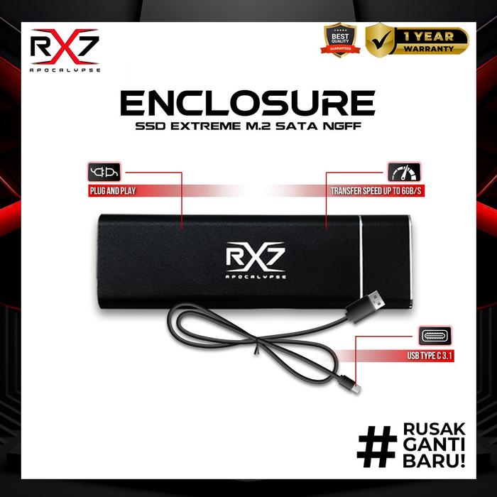 Jual CASING SSD / ENCLOUSURE RX7 M2 NGFF SATA USB3.0 - SSD ENCLOSURE ...