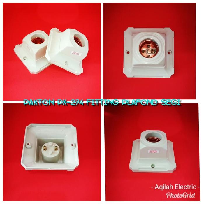 Jual Fitting Plafon E27 / Fiting Plafon / Fiting Lampu Segi Paxton PX ...