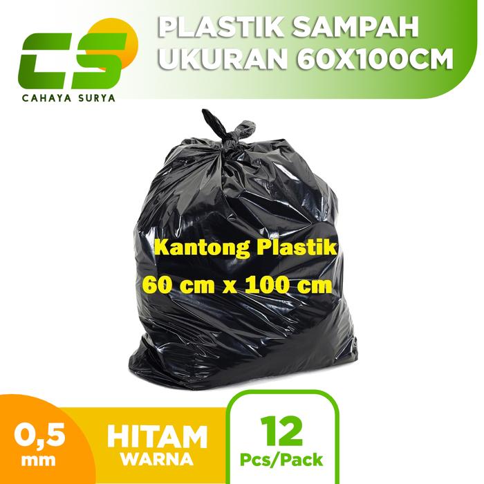 Jual Plastik Sampah / Trash Bag HITAM 50 micron ukuran 60x100 (GRAB ...