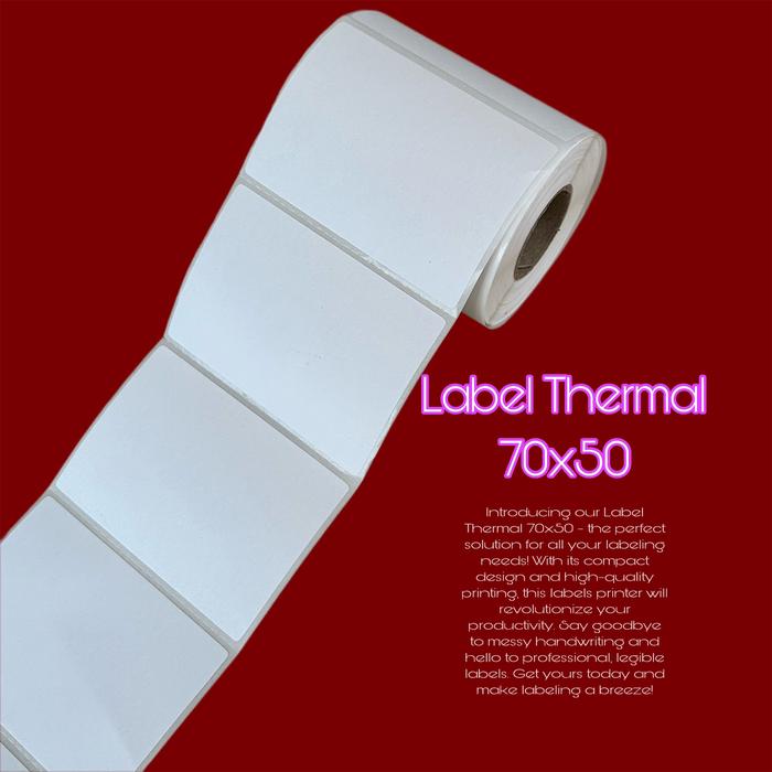 Jual label thermal 70x50 Isi 300 pcs - Kota Semarang - Kertas Roll ...