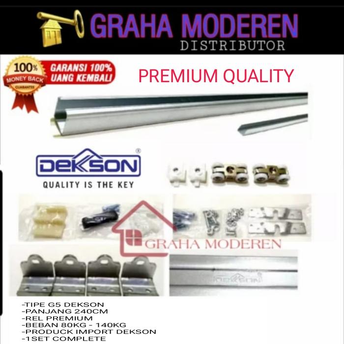 Jual Rel pintu sleding DEKSON Premium 240cm rel pintu geser Dekson 2.4 ...
