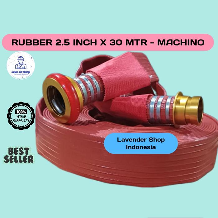 Jual Rubber Fire Hose 2,5 inch x 30 mtr / selang pemadam 2.5" x 30 mtr - Dengan Coupling ...