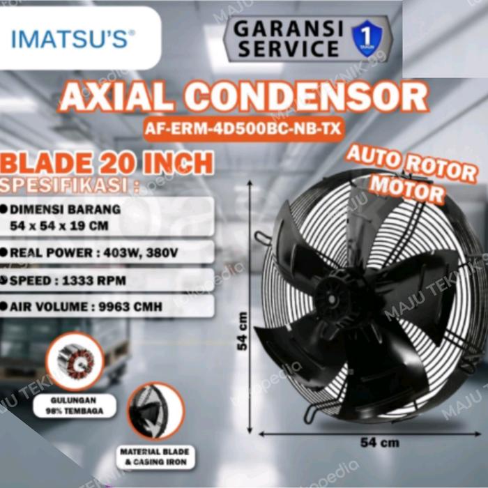 Jual Axial Fan 20 Inch 380V Fan Condensor /Fan Chiller Kipas Condenser ...