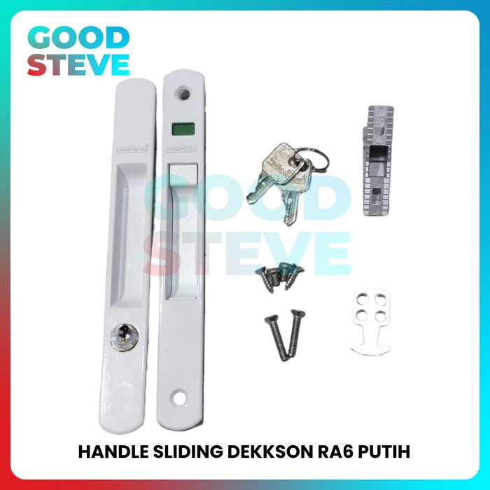 Jual Kunci Pintu Sliding Dekkson RA6 Kunci Pintu Geser Aluminium Putih ...