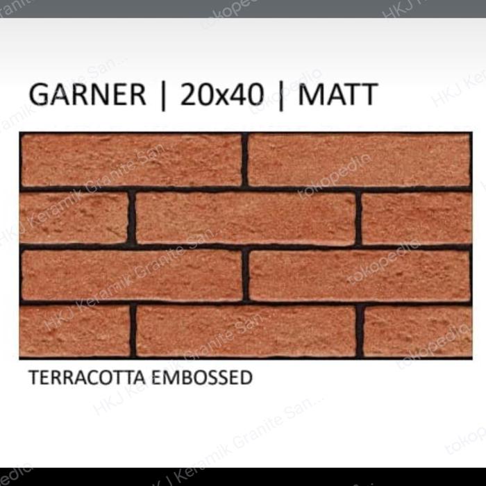 Jual keramik dinding asia tile garner 20x40 motif bata embos matt ...