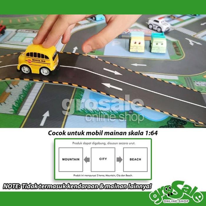 Jual City Road Playmat Car Denah Peta Jalan Map Mobil Kereta Toys ...
