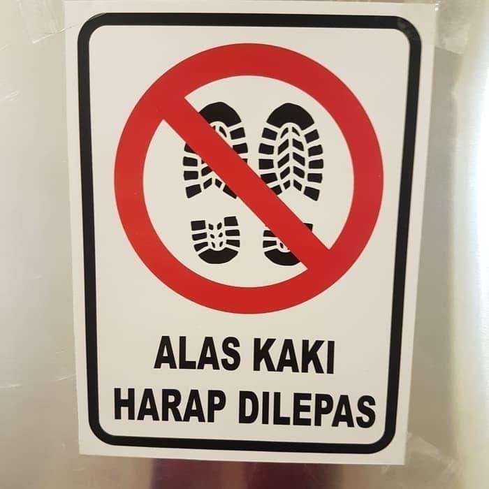 Jual sticker sign tulisan tempat alas kaki sandal sepatu tanda - Kota ...