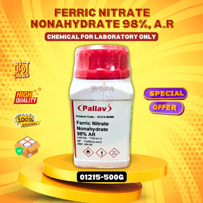 Jual Ferric Nitrate Nonahydrate 98%, A.R | Fe(NO3)3.9H2O, 500 Gram ...