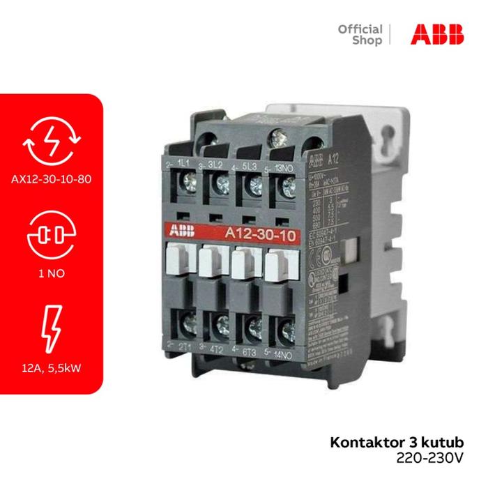 Jual ABB Kontaktor AX12-30-10 220-230V 1NO 1SBL911074R8010 - Jakarta Barat - Jakarta Gudang ...