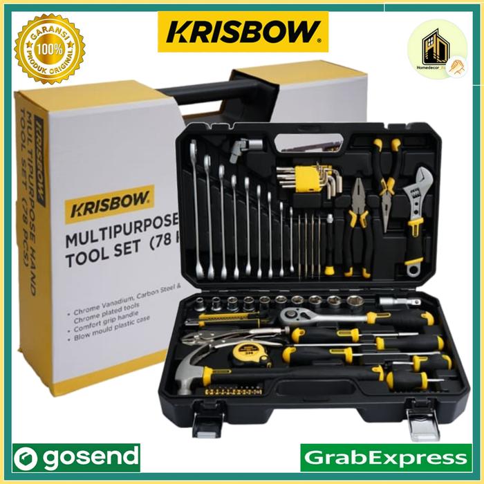 Promo Krisbow Set 78 Pcs Perkakas Mekanik Dengan Kotak Penyimpan / toolset - Kota Bandung ...