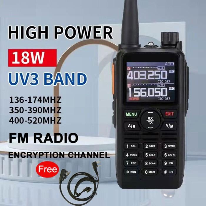 Jual Walkie Talkie Dengan Layar Warna Radio Dua Arah 18W Dual Band UHF ...