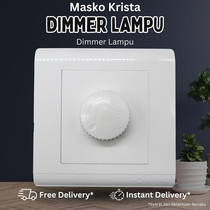 Jual MASKO IB SAKLAR DIMMER PUTIH K - 235 (K-235) KRISTA DIM LAMPU SNI ...