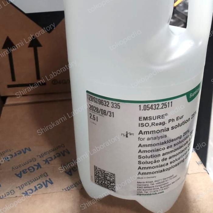 Jual Ammonia Solution 25% packing 2.5 Liter MERCK, kode 1.05432.2511 ...