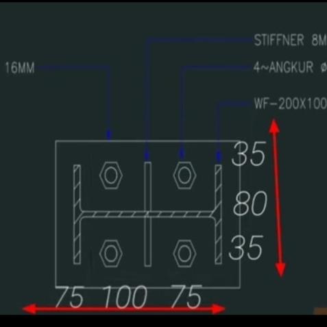 Jual plat besi untuk wf 200 x 100 / ukuran tebal 16mm x 250 x 150 ...