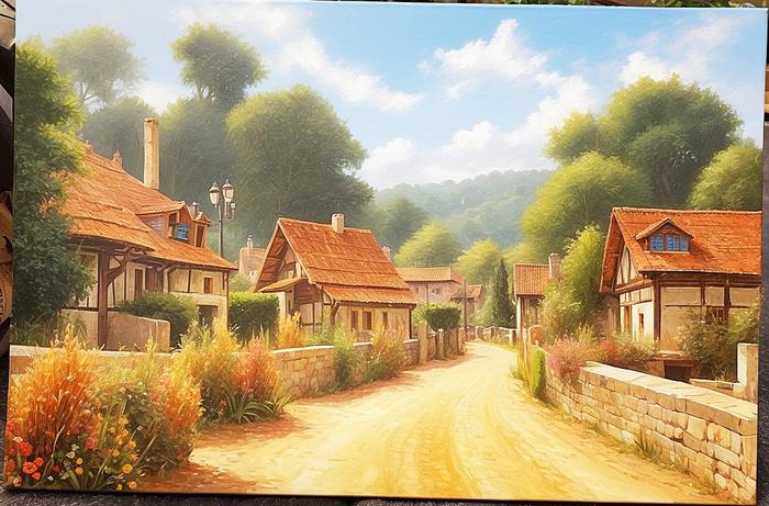 Promo Lukisan Perkampungan di Eropa yang Unik dan Langka - Kota ...