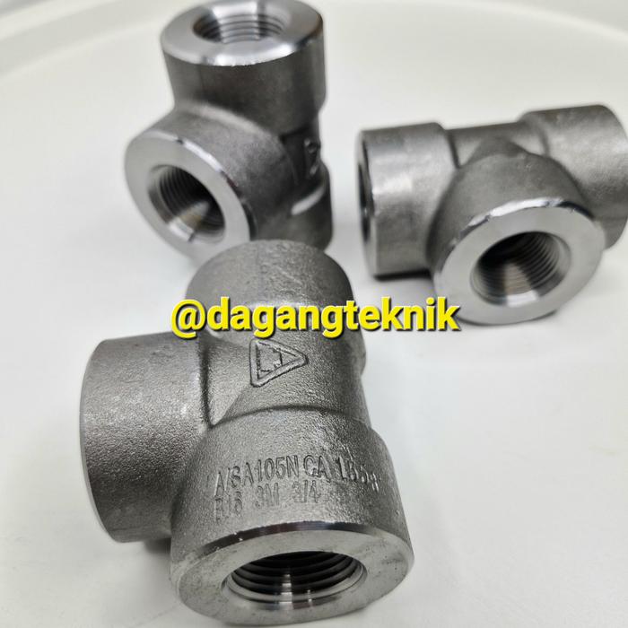 Jual Reducer Tee 2 x 1/2 inch Class 3000 NPT Besi - Jakarta Pusat ...