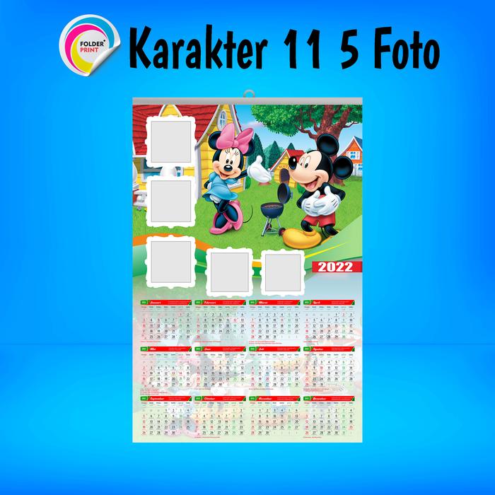 Promo Cetak Kalender Dinding Custom Foto Karakter Free Desain Art Paper ...