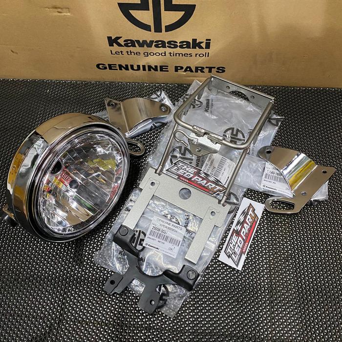 Jual Head Lamp Lampu Bulat Replika Set Breket Ninja SS R Original ...