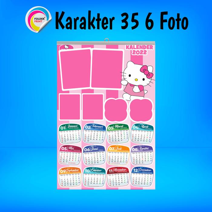 Promo Cetak Kalender Dinding Custom Foto Karakter Free Desain Part 4 ...