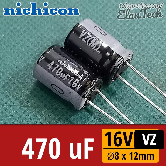 Jual Elco 470uF 16V Nichicon 470 uF Kapasitor Capacitor ElanTech - Jakarta Pusat - ELANTECH ...