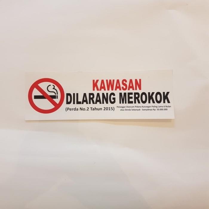 Jual Sticker Label Kawasan Dilarang Merokok Perda Denda Safety Sign ...
