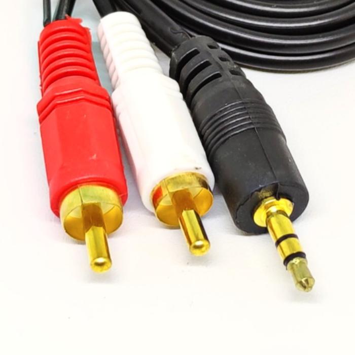 Jual TP 10m Kabel AUX Audio Jack 3.5mm Male To RCA 2 Male Merah Putih ...
