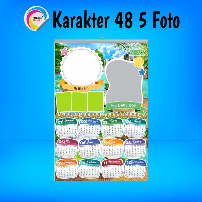 Jual Cetak Kalender Dinding Karakter Custom Desain Art Karton Part 2 ...