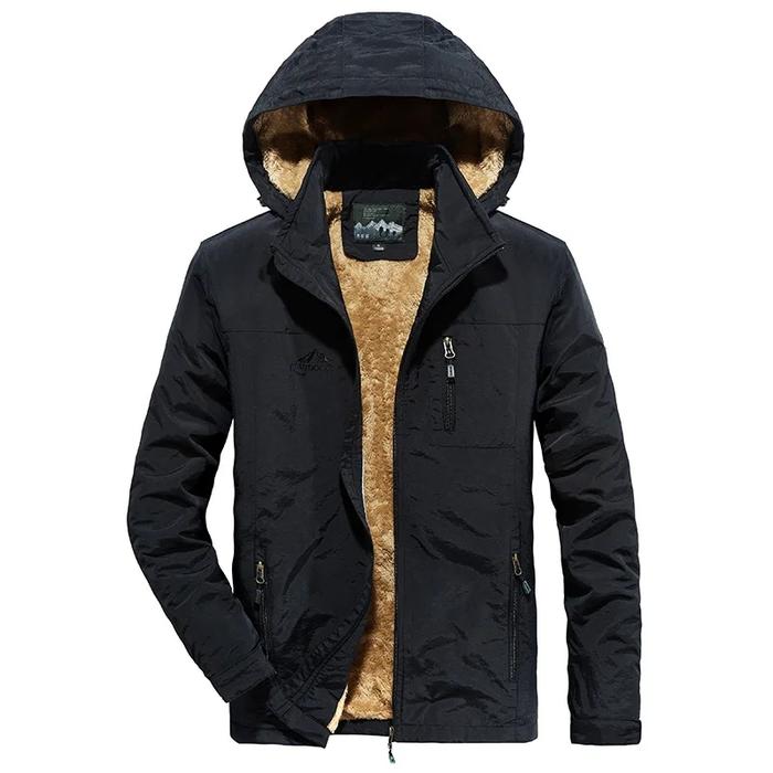 Jual Jacket bulu tebal jacket winter jacket terbaru - Hitam, M - Kab ...