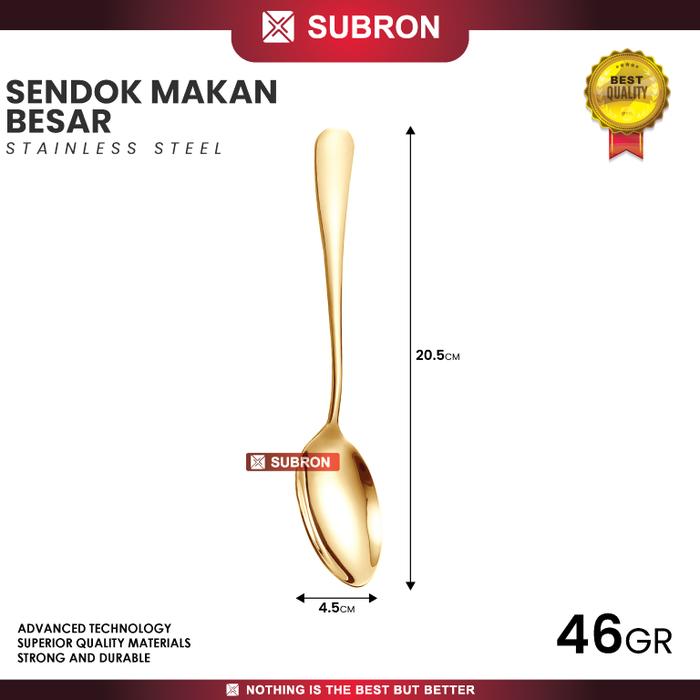 Jual SUBRON Alat Makan Sendok Garpu Pisau Makan Besar Kecil Sayur Tebal ...