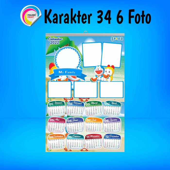 Jual Cetak Kalender Dinding Karakter Custom Desain Art Karton Part 2 ...
