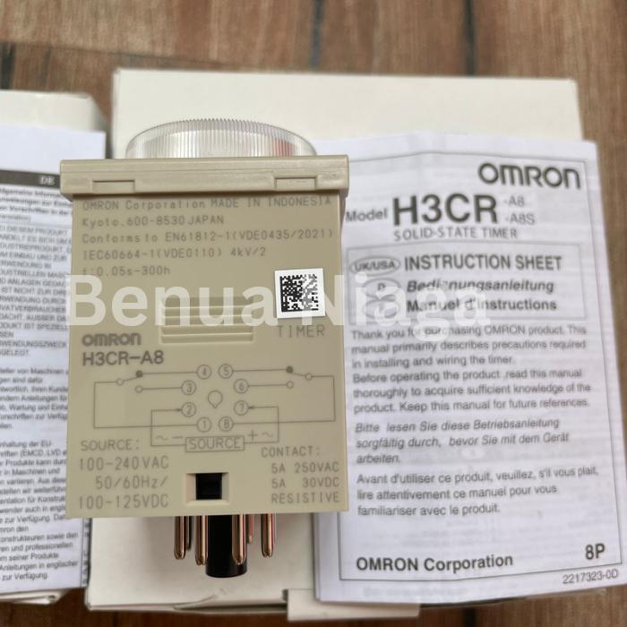 Jual Omron Timer H3cr-a8 Original 220v Ac Solid State Timer Relay ...