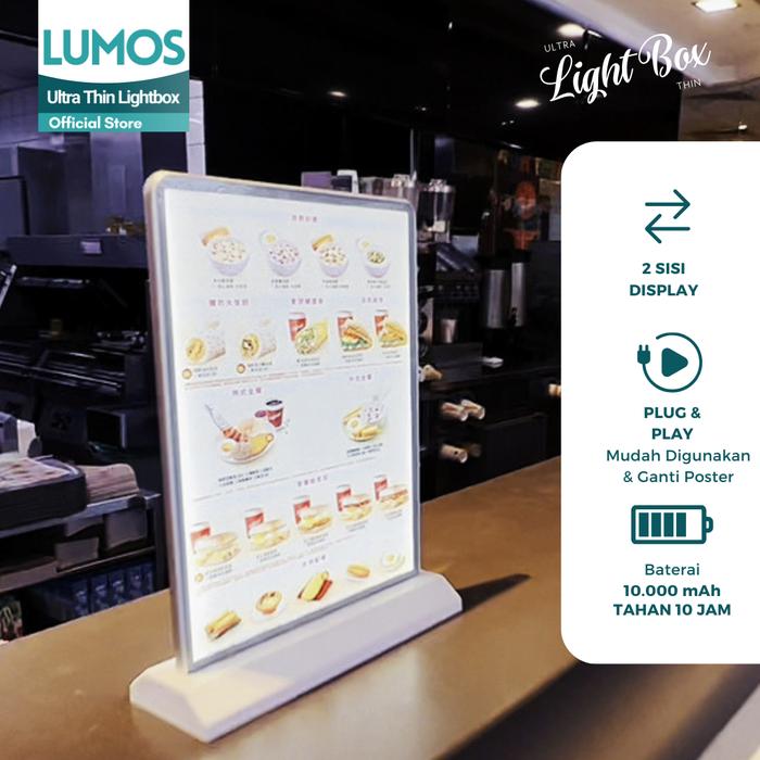 Jual Ultra Thin Battery Light Box A4 - Lumos 2.0 | Led Slim Lightbox Di ...